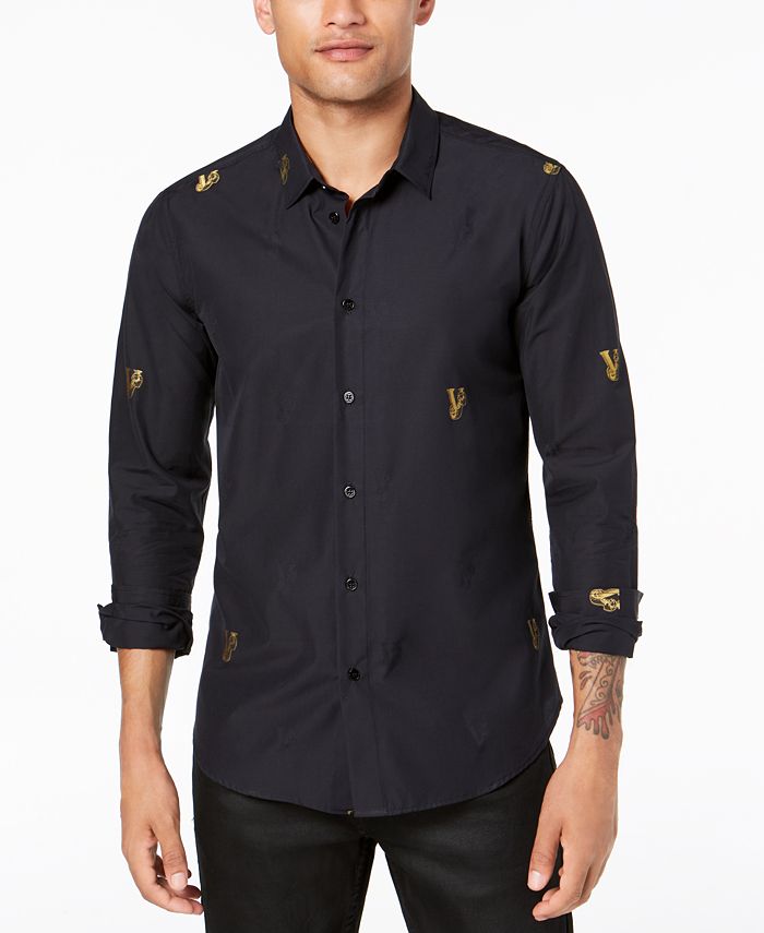 Versace Men's Gold Logo Shirt - Macy's