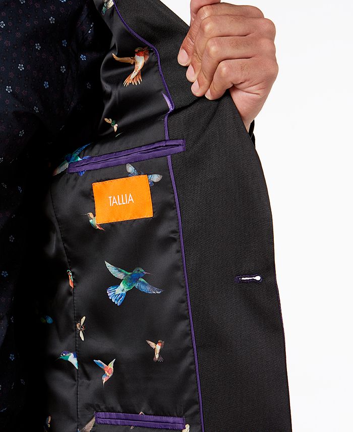 Tallia Men's Big & Tall Slim-Fit Purple Medallion Dinner Jacket - Macy's