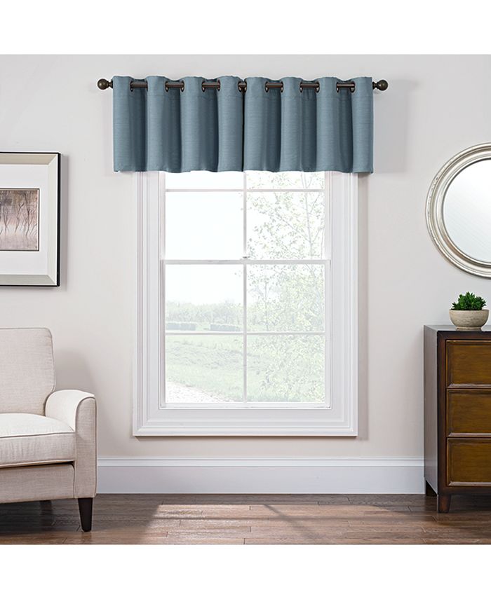 Keeco Antique Satin 52" x 18" Room-Darkening Grommet Window Valance ...