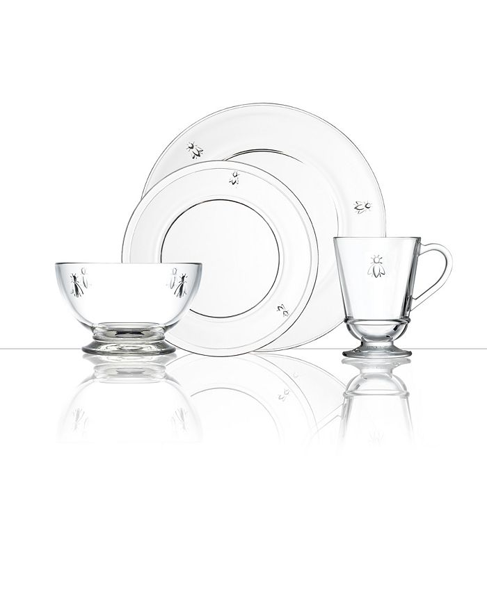 La Rochère La Rochere Napoleon Bee 24 Piece Glass Dinner Set - Macy's