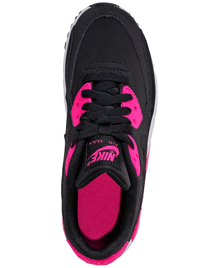 Nike Girls' Air Max 90 Leather Running Sneakers from Finish Line - Macy's