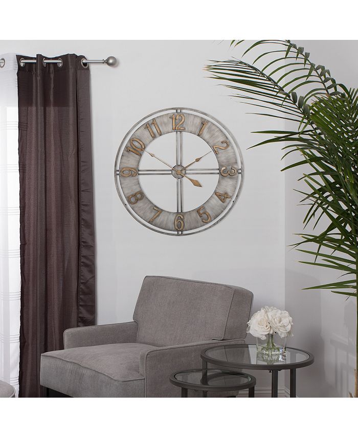 Studio Designs Home 30" Industrial Loft Wall Clock - Macy's