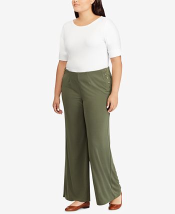 Lauren Ralph Lauren Plus Size High-Rise Pants - Macy's