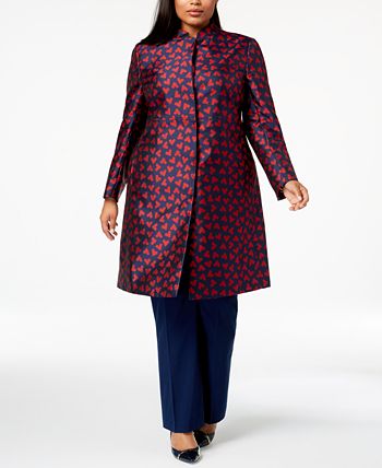 Anne Klein Plus Size Printed Topper Jacket - Macy's