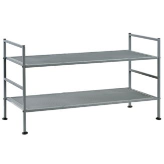 Home Basics 2 Tier Mesh Steel Shoe Rack - Macy's