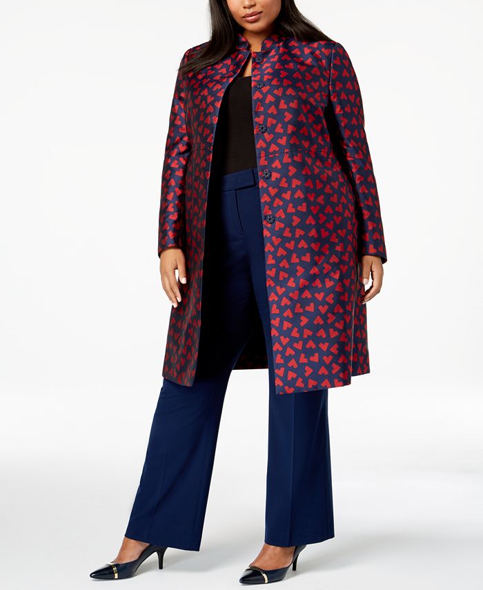 Anne Klein Plus Size Printed Topper Jacket - Macy's