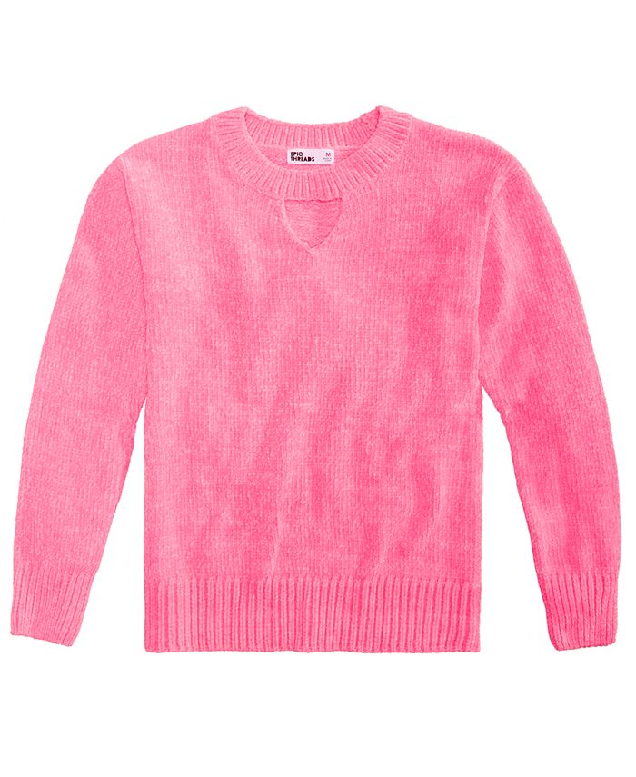Epic Threads Big Girls Chenille Keyhole Sweater, Created for Macy's ...