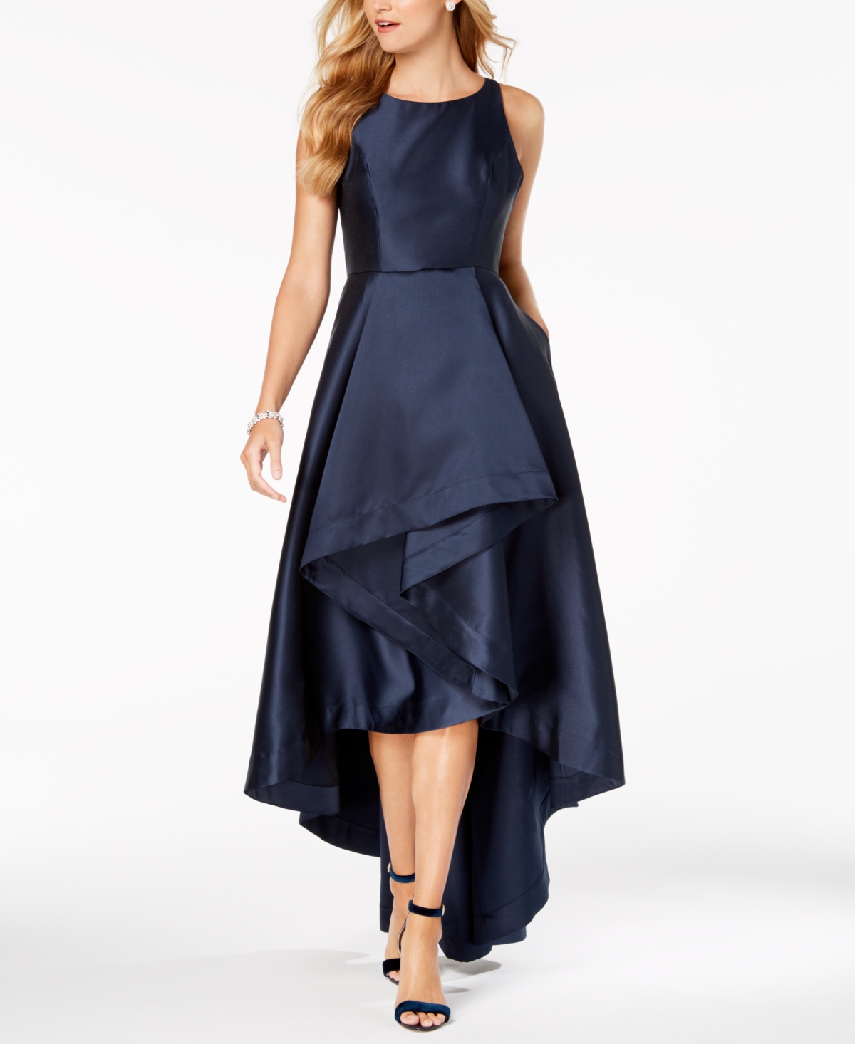 Click here for Adrianna Papell High-Low Mikado Gown - Midnight prices