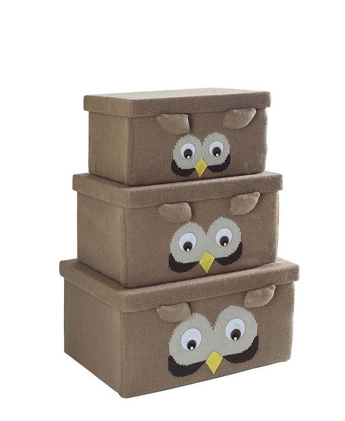 Bintopia 3 Piece Owl Storage Box Set - Macy's