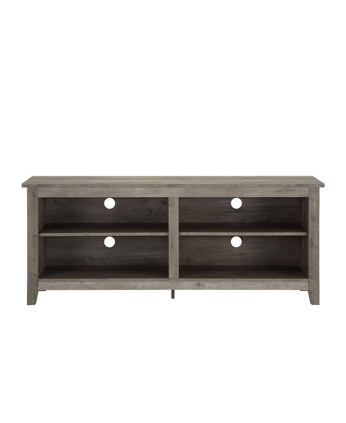 Walker Edison 58" Wood TV Media Stand Storage Console - Grey Wash - Macy's