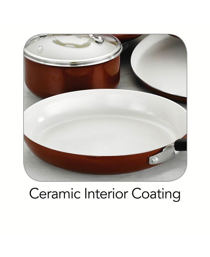 Tramontina Style Ceramica Metallic Copper 9 Pc Cookware/Bakeware Set ...