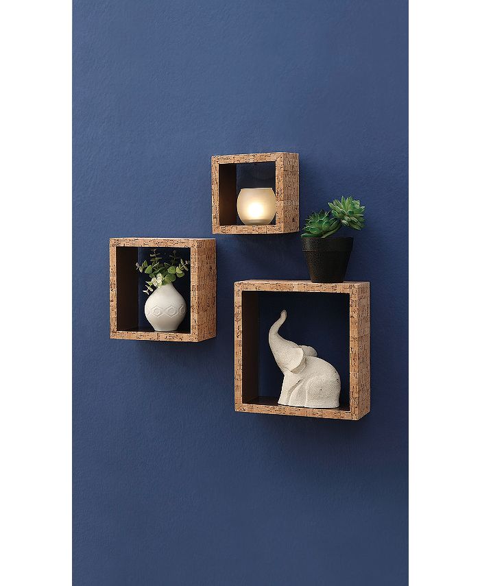 Organize it All Set of 3 Cork Wall Cubes - Macy's