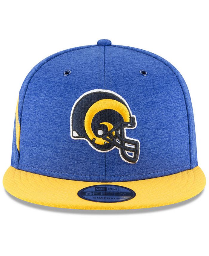 New Era Los Angeles Rams On Field Sideline Home 9FIFTY Snapback Cap ...