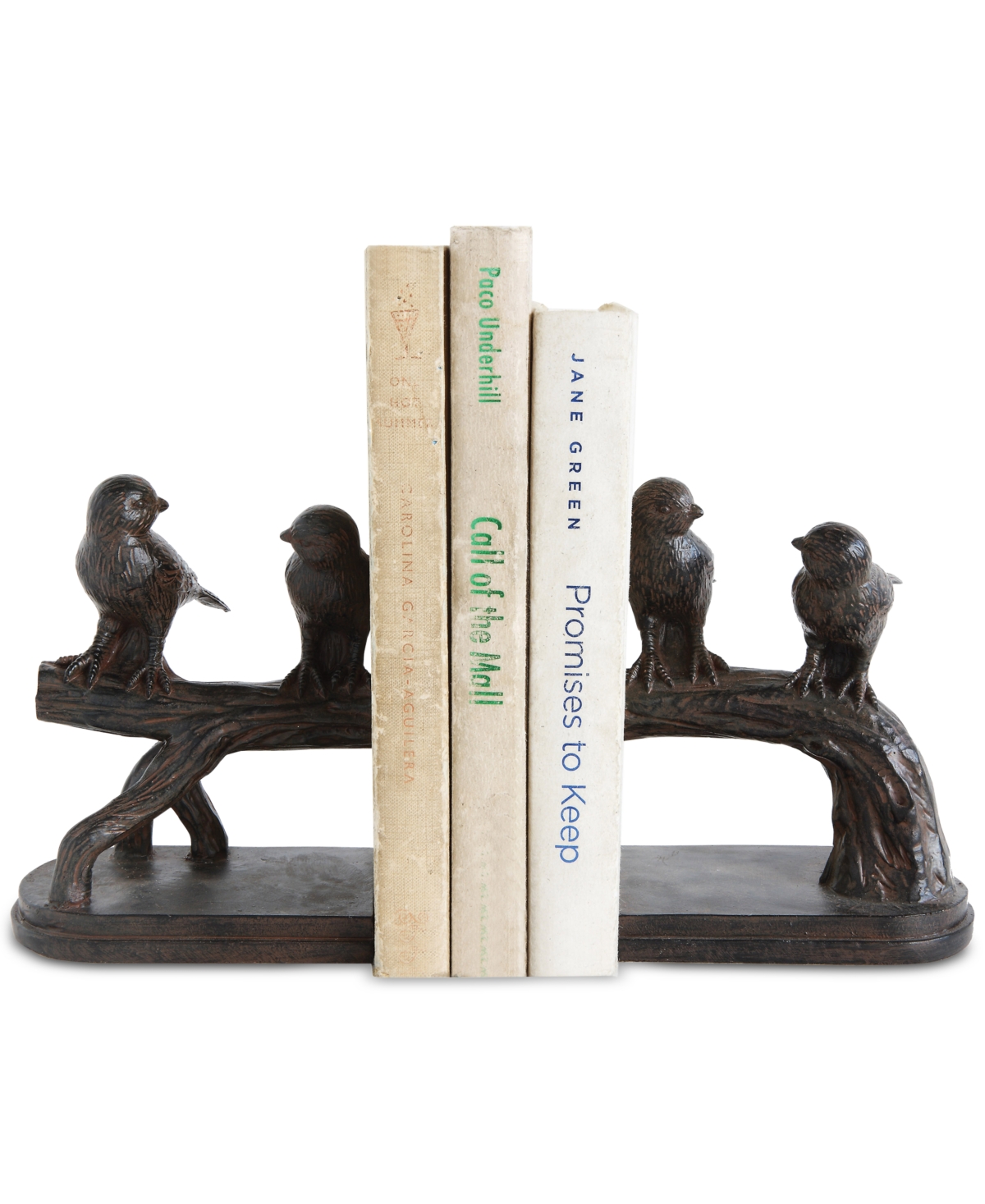 Click here for Decorative Resin Bird on Branch Bookends  Rust  Se... prices
