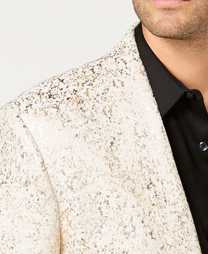 Tallia Orange Men's Modern-Fit Gold Metallic Dinner Jacket - Macy's
