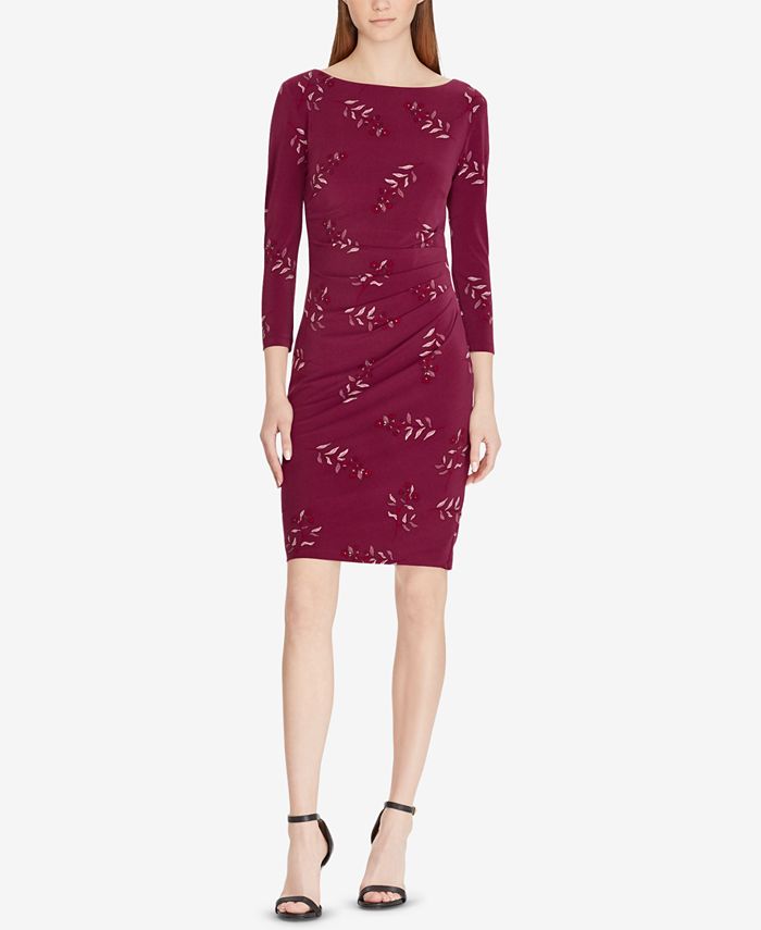 Lauren Ralph Lauren Petite Floral-Print Dress - Macy's