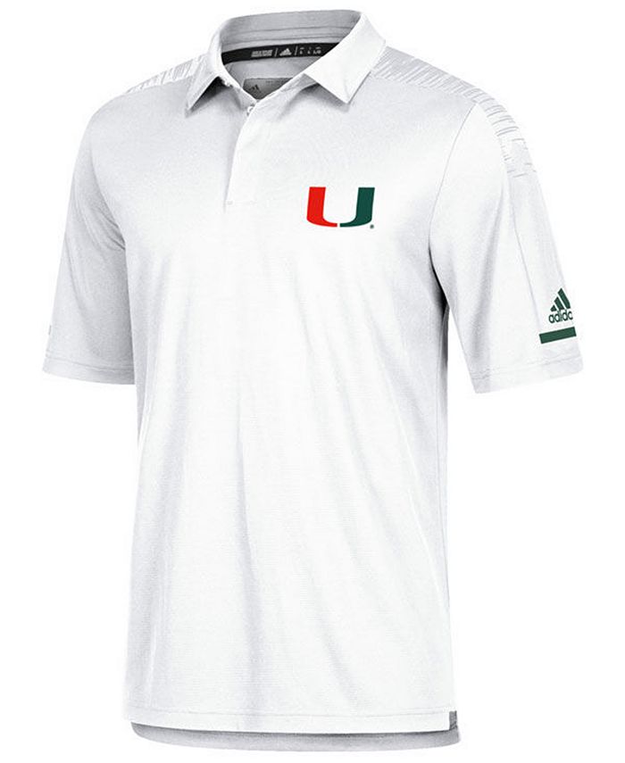 adidas Men's Miami Hurricanes Team Iconic Coaches Polo - Macy's