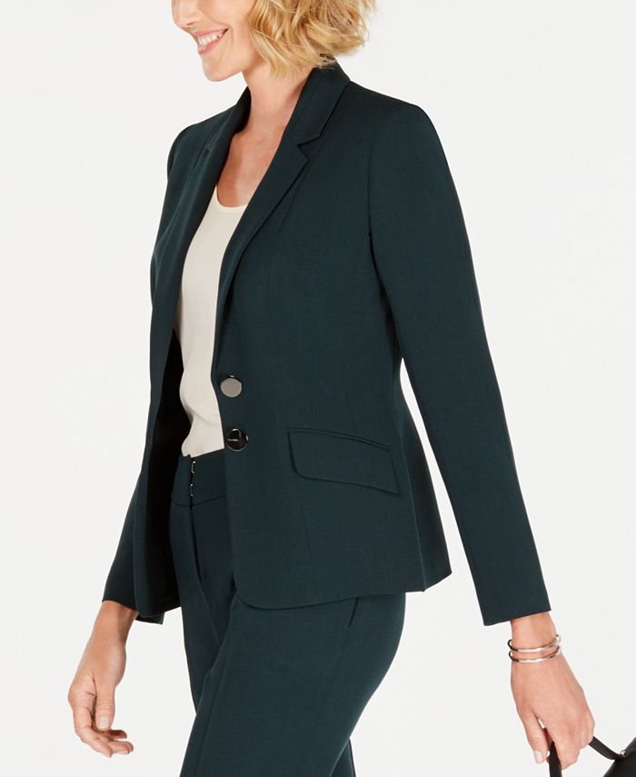 Kasper Two-Button Stretch Crepe Jacket - Macy's