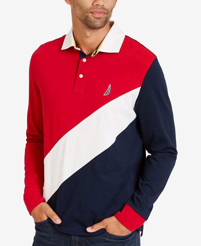 Nautica Men's Big & Tall Classic Fit Embroidered Rugby Shirt - Macy's