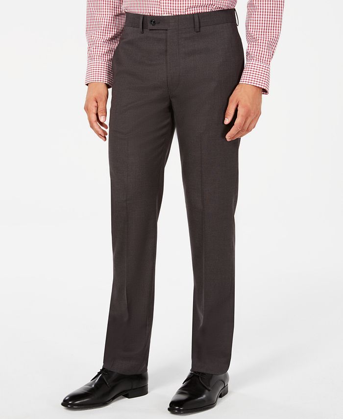 Calvin Klein Men's Slim-Fit Stretch Sharkskin Dress Pants - Macy's