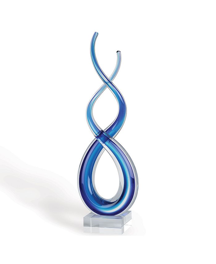 Badash Crystal Touch of the Blues Art Glass Sculpture - Macy's