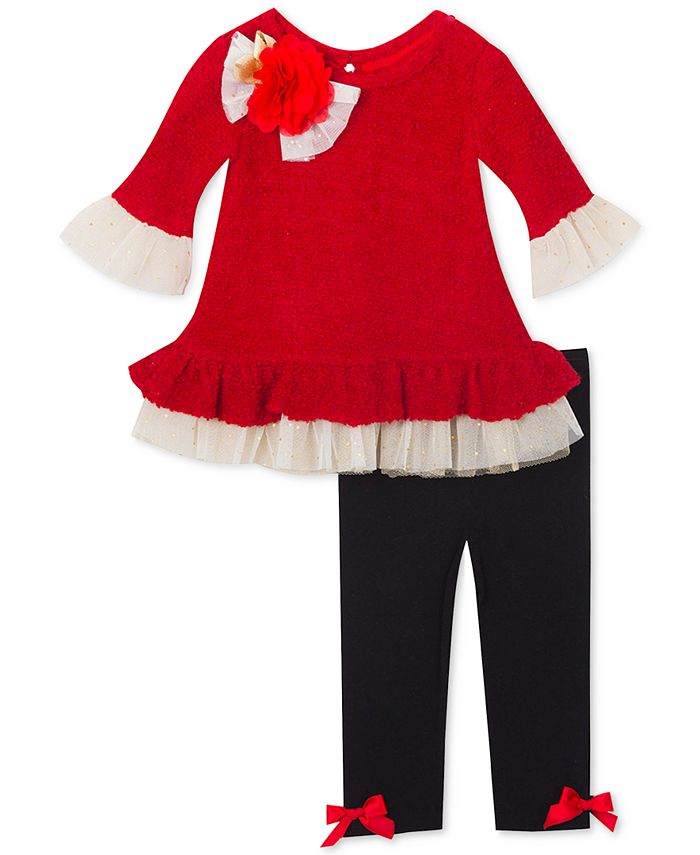 Rare Editions Little Girls 2-Pc. Sweater & Leggings Set - Macy's