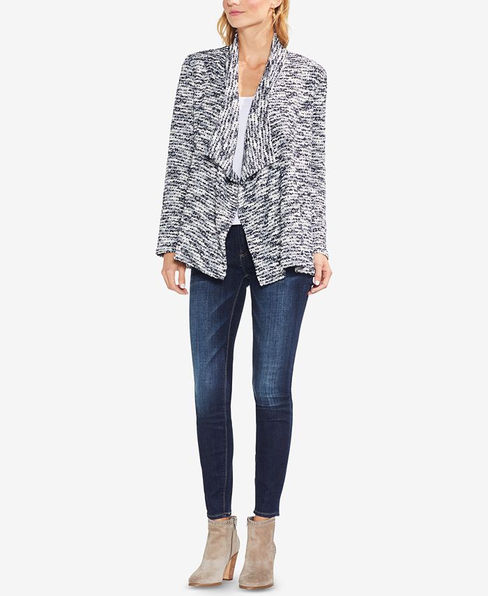 Vince Camuto Marled Open-Front Cardigan - Macy's