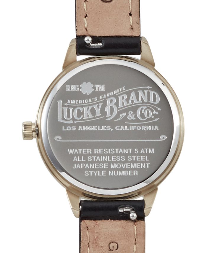 Lucky Brand Women's Torrey Mini Black Leather Wrap Strap Watch 28mm ...