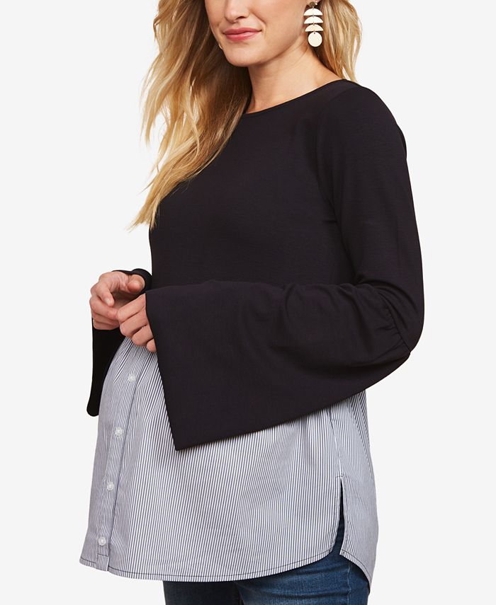 Motherhood Maternity Layered-Look Top - Macy's