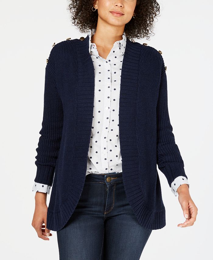 Charter Club Petite Open-Front Completer Cardigan, Created for Macy's ...