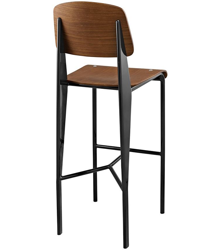 Modway Cabin Bar Stool Black - Macy's