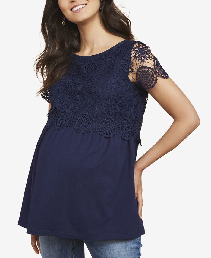 Motherhood Maternity Lace Top - Macy's