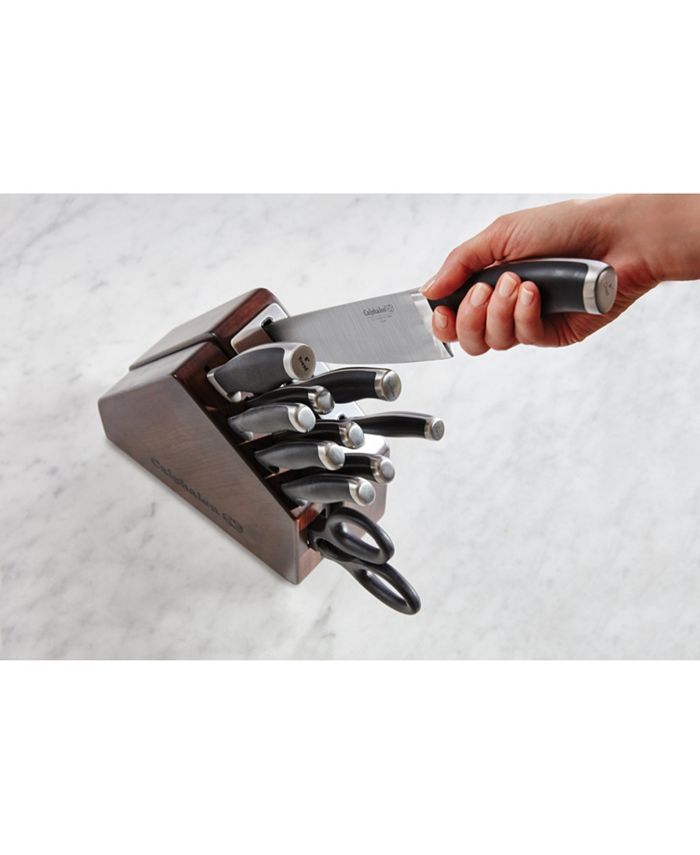 Calphalon Contemporary 12-Pc. Space-Saving Self-Sharpening Cutlery Set ...