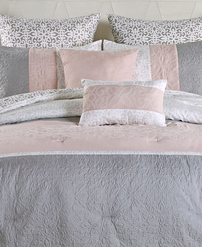 VCNY Home Cordelia 8-Pc. Embroidered King Comforter Set - Macy's