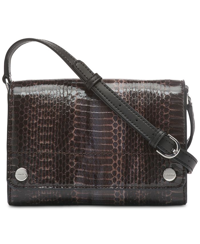 Calvin Klein Susan Python Crossbody - Macy's