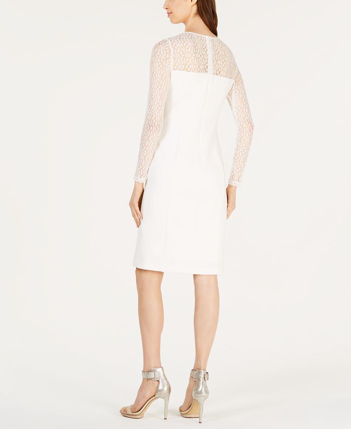 Calvin Klein Illusion Lace Dress - Macy's