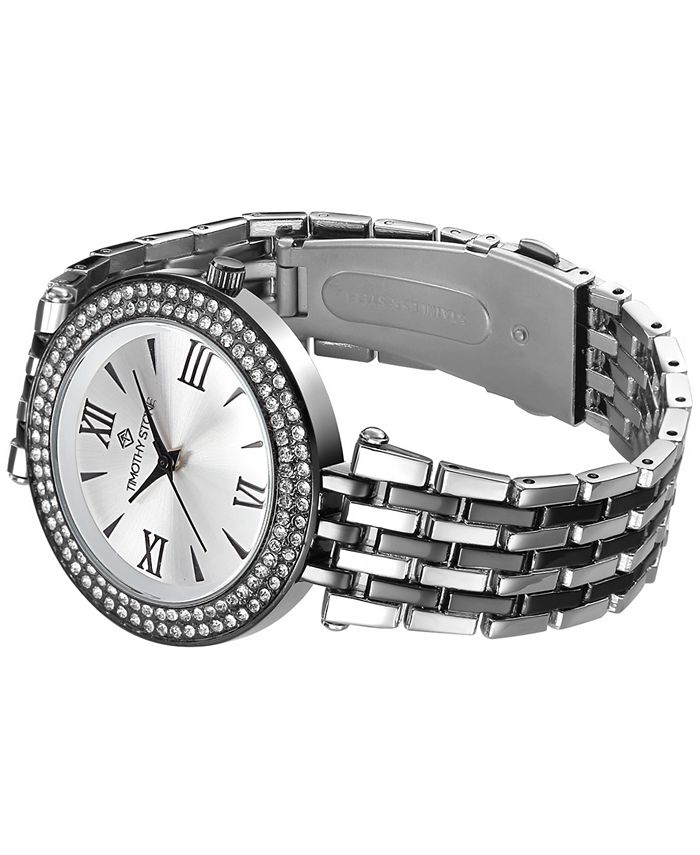 Timothy Stone Women's 'Burst' Roman Numeral Crystal Two Tone Boyfriend ...
