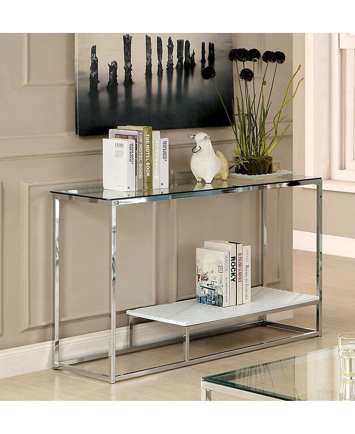 Furniture Nadia Glass Top Console Table - Macy's