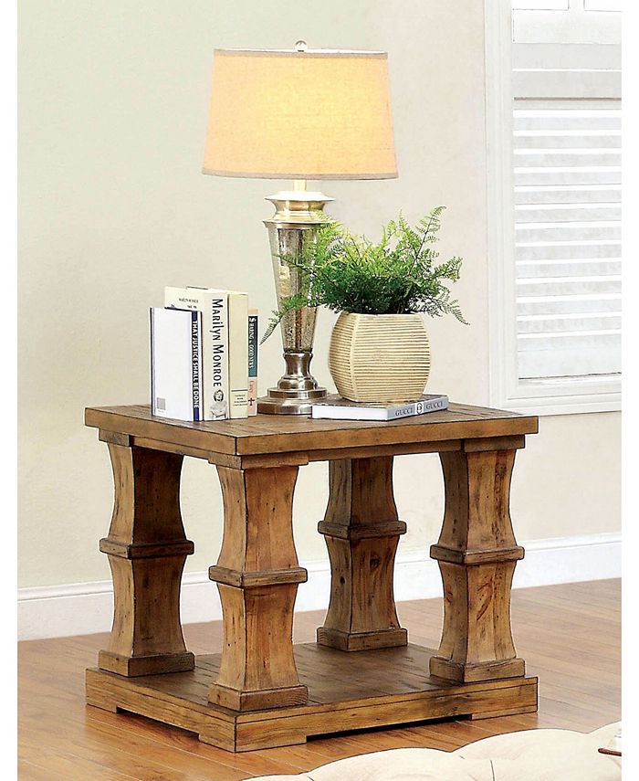 Furniture of America Belassio Wooden Panel End Table - Macy's