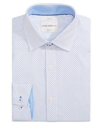 Con.Struct Men's Slim-Fit Stretch Dot Dress Shirt - Macy's