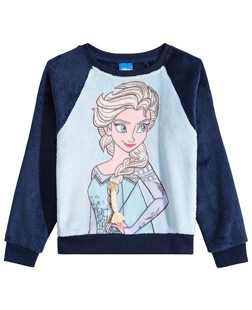 Disney Little Girls Plush Elsa Sweatshirt & Reviews - Sweaters - Kids ...