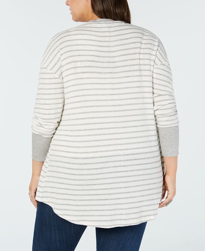 Eyeshadow Trendy Plus Size Striped Cardigan - Macy's