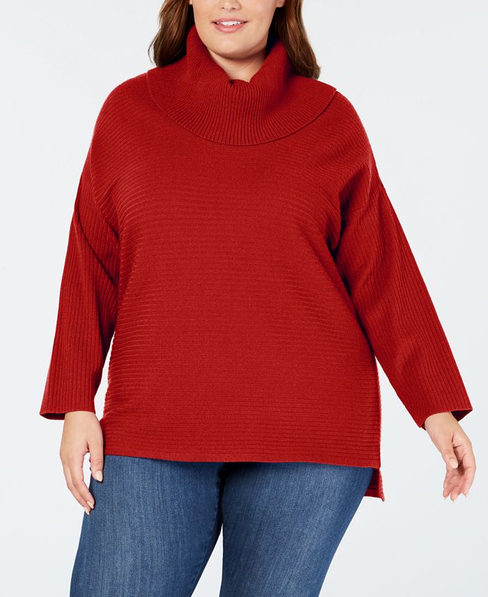 Style & Co Plus Size Cowl-Neck Sweater, Created for Macy's - Macy's