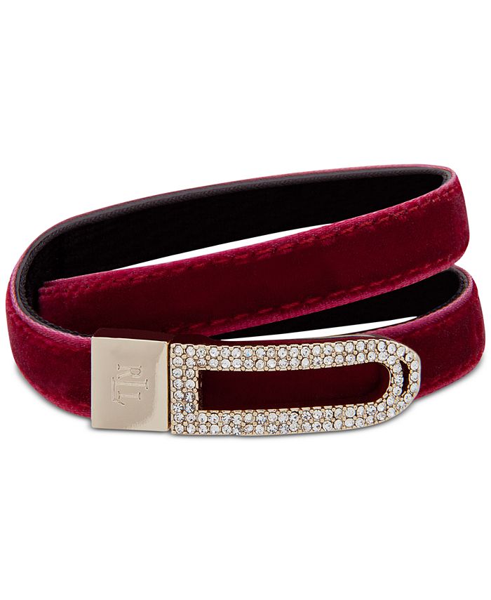 Lauren Ralph Lauren Pavé Velvet Wrap Bracelet - Macy's