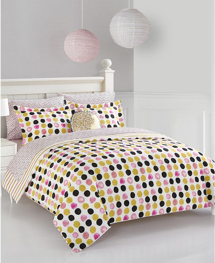 Idea Nuova Urban Living Spotted Dots Bedding Set - Queen - Macy's
