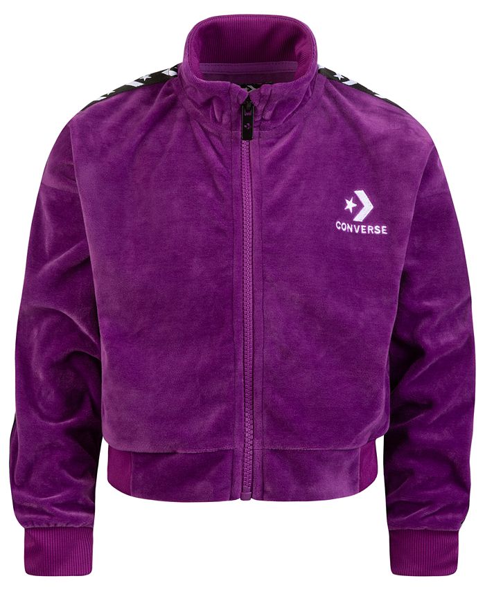 Converse Big Girls Velour Track Jacket - Macy's