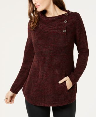 Style & Co Envelope-Neck Sweater, Created for Macy's - Sweaters - Women ...