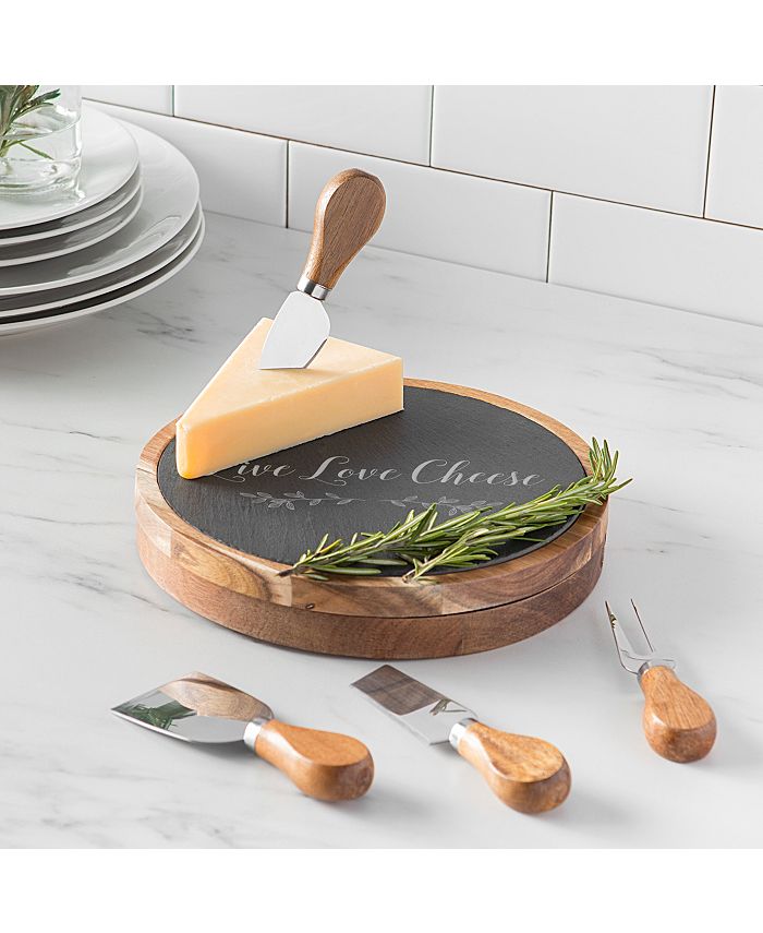Cathy's Concepts Live Love Cheese Slate and Acacia Cheese Board w ...