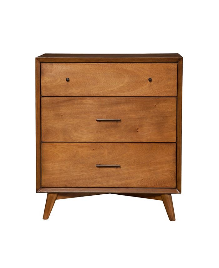 Alpine Furniture Three-Drawer Chest, Acorn Finish - Macy's