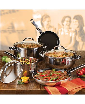 Cuisinart Farberware Buena Cocina 12-pc Stainless Steel Cookware Set ...